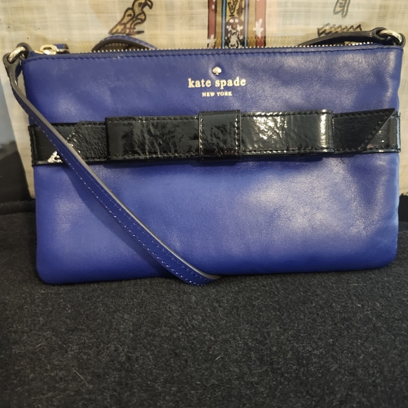 kate spade | Bags | Kate Spade Janelle Mount Ivy Bow Crossbody Cobalt ...